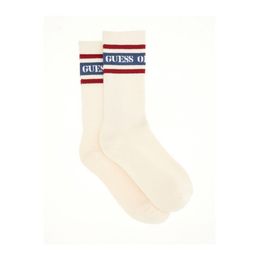Guess Socken Herren Größe 41/46 creme / blau / dunkelrot