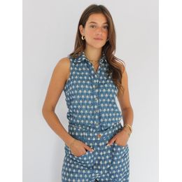 Honn&ecirc;te Atelier Bluse 'Harley' Damen Gr&ouml;&szlig;e S blue denim