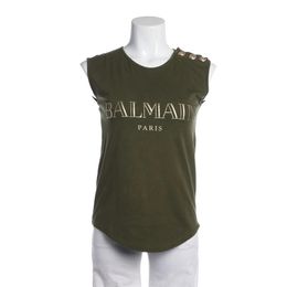 Balmain Top / Seidentop Damen Gr&ouml;&szlig;e XXS Second Hand dunkelgr&uuml;n