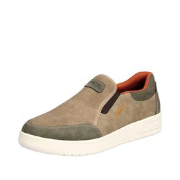 Rieker Slipper Herren Größe 46 beige / dunkelgrün