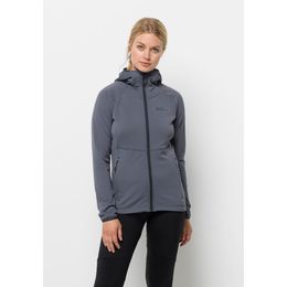 Jack Wolfskin Kapuzenfleecejacke &raquo;KOLBENBERG HOODED FZ W&laquo; mit Kapuze dolphin M (38/40) M (38/40) Fleecejacke mit Kapuze
