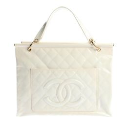 Chanel Shopper Damen Größe One Size Second Hand beige
