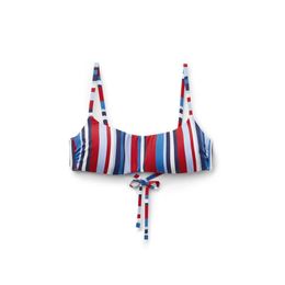 CALZEDONIA Bikinitop 'Nautical Stripes' Damen Gr&ouml;&szlig;e 70/80 marine / pastellblau / dunkelrot / wei&szlig;