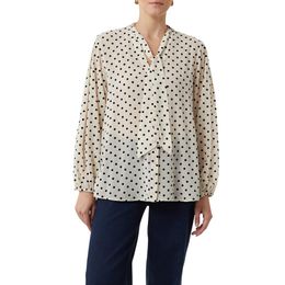 comma, COMMA Bluse Damen Größe S/M creme / schwarz