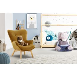 Sessel Home Affaire "Duca Mini", gold, B:58cm H:67cm T:68cm, Sessel, Sessel, in kleiner Ausf&uuml;hrung f&uuml;r Kinder