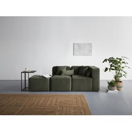 3-Sitzer Home Affaire "Sundstrup", gr&uuml;n, B:233cm H:76,5cm T:93cm, 100% Polyester, Sofas, Modulserie, individuelle Zusammenstellung