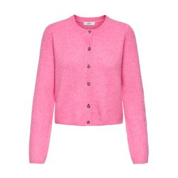 Jacqueline de Yong Strickjacke JDY "JDYCHLOE LIFE L/S CARDIGAN KNT NOOS", Damen, Gr. XL, pink cosmos detail:melange, Strick, Obermaterial: 52% Polyester, 36% Polyacryl, 10% Wolle, 2% Elasthan, meliert, unifarben, taillenbedeckt, Rundhals, Strickbündchen, Strickjacken