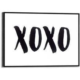 Poster Reinders "XOXO", schwarz (farbe bild(er): schwarz, wei&szlig;), B:30cm H:20cm T:1,6cm, MDF, Bilder, Poster