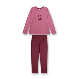 Sanetta Schlafanzug Mädchen Größe 176 pink / weinrot