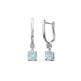 Rougemont Jewellery Earrings 'Damen Creolen Ohrringe Topas 925 Sterling Silber' female Silver size One Size