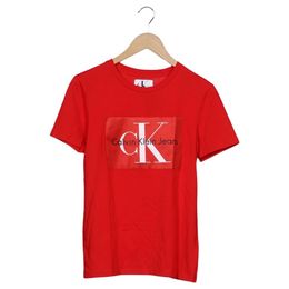 Calvin Klein Jeans T-Shirt Damen Gr&ouml;&szlig;e S Second Hand rot