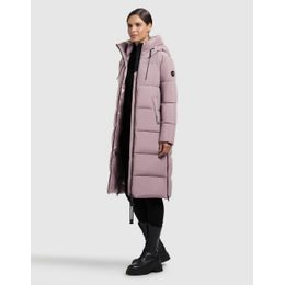 Steppmantel Khujo "NALU", Damen, Gr. S, pale mauve, 100% Polyester, unifarben, eingesetzt elastischer Bund mit Windstopper, Mäntel