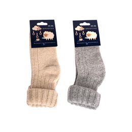 Homeofsocks Socks 'HOS503' girl Beige, Grey size 19-22