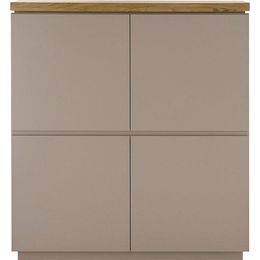 Kommode MCA furniture "PALAMOS Kommode", grau (warmgrau), B:113cm H:123cm T:40cm, Holzwerkstoff, Sideboards, Türen mit Dämpfung