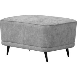 Polsterhocker Home Affaire "Ashly", grau (hellgrau), B:77cm H:46cm T:60cm, 100% Polyester, Hocker, Polsterhocker, in 3 Bezugsvarianten, Boucl&eacute;, Samtoptik und Struktur weich.