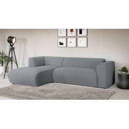 Ecksofa Home Affaire "MERID L-Form (257 cm), zeitlos & stilvolles Design", grau, B:257cm H:78cm T:161cm, 100% Polyester, Sofas, Ecksofa, Aufwendig gepolstert, in Cord, Chenille und Struktur