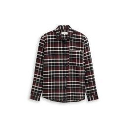 Tom Tailor Denim Hemd Herren Gr&ouml;&szlig;e M rot / schwarz