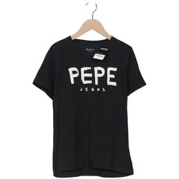 Pepe Jeans T-Shirt Damen Größe L Second Hand schwarz