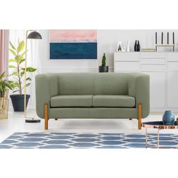 2-Sitzer Home Affaire "Gaut", grau (hellgrau), B:160cm H:76cm T:88cm, Sofas, 2-Sitzer