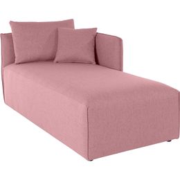 Ottomane OTTO HOME "N&ouml;re", rosa (ros&eacute;), B:90cm H:74cm T:172cm, Samtoptik (100% Polyester);Struktur (100% Polypropylen);Webstoff (100% Polyester);Struktur fein (100% Polyester);Luxus-Microfaser Lederoptik (100% Polyester);Baumwoll-/Leinenmix (60% Baumwolle/40% Leinen), Sofas, Ottomane, Modul - zum Zusammenstellen; in vielen Bezugsqualit&auml;ten und Farben