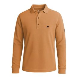 FORSBERG Shirt 'Langarm Poloshirt aus Baumwolle' Herren Größe XL hellbraun