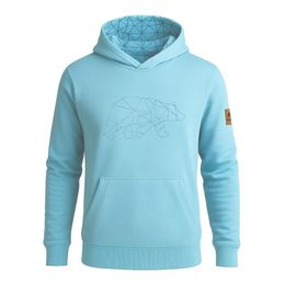 FORSBERG Sweatshirt 'Hoodie mit gesticktem Polygonb&auml;r' Herren Gr&ouml;&szlig;e XL hellblau