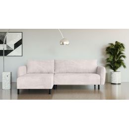 Ecksofa Home Affaire "Glandine", beige (hellbeige), B:233cm H:82cm T:177cm, 100% Polyester, Sofas, Ecksofa, L-Form