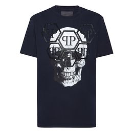 Philipp Plein Shirt 'Skull' male Blue size 4XL
