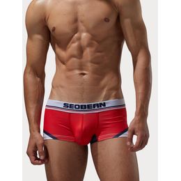 Seobean Boxer shorts 'Slash Side Line' male Red size M