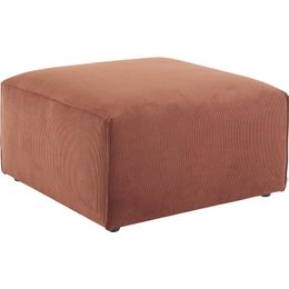 Polsterhocker OTTO HOME "N&ouml;re", orange (terra), B:80cm H:46cm T:80cm, 92% Polyester, 8% Polyamid, Hocker, Polsterhocker, Modul - zum Zusammenstellen; in vielen Bezugsqualit&auml;ten und Farben