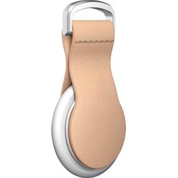 Nomad Schlüsselanhänger "Airtag Leather Loop 90 degrees", beige, Schlüsselanhänger