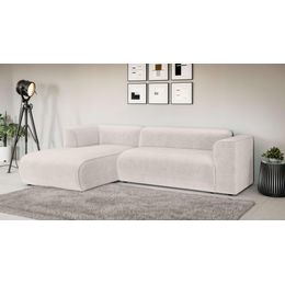 Ecksofa Home Affaire "MERID L-Form (257 cm), zeitlos & stilvolles Design", beige (creme), B:257cm H:78cm T:161cm, 100% Polyester, Sofas, Ecksofa, Aufwendig gepolstert, in Cord, Chenille und Struktur