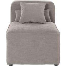Sofa-Mittelelement Home Affaire "Sundstrup", grau (taupe), B:70cm H:76,5cm T:93cm, 100% Polyester, Polsterelemente, Modulserie, individuelle Zusammenstellung