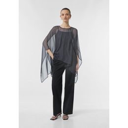 comma, COMMA Cape Damen Gr&ouml;&szlig;e XS/XL navy / transparent