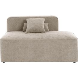 Recamiere Home Affaire "Sundstrup", grau (taupe), B:140cm H:76,5cm T:93cm, 100% Polyester, Sofas, Recamiere, Modulserie, individuelle Zusammenstellung