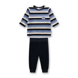 Sanetta Schlafanzug Jungen Gr&ouml;&szlig;e 104 marine / azur / hellblau / wei&szlig;