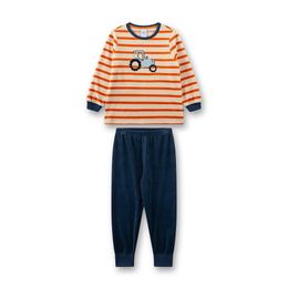 Sanetta Schlafanzug Jungen Gr&ouml;&szlig;e 104 nachtblau / hellblau / hellgelb / rot