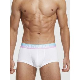 SEOBEAN Boxershorts 'Classic Solid Stretch Trunk' Herren Größe XL weiß