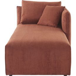 Ottomane OTTO HOME "N&ouml;re", orange (terra), B:90cm H:86cm T:172cm, 92% Polyester, 8% Polyamid, Sofas, Ottomane, Modul - zum Zusammenstellen; in vielen Bezugsqualit&auml;ten und Farben