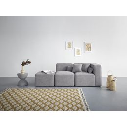 3-Sitzer Home Affaire "Sundstrup", grau, B:233cm H:76,5cm T:93cm, 100% Polyester, Sofas, Modulserie, individuelle Zusammenstellung