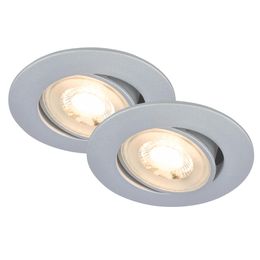 LED Einbauleuchte "BESI 7662024"chrom, matt, Briloner Leuchten, Leuchten
