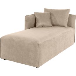 Ottomane OTTO HOME "N&ouml;re", beige, B:90cm H:74cm T:172cm, Samtoptik (100% Polyester);Struktur (100% Polypropylen);Webstoff (100% Polyester);Struktur fein (100% Polyester);Luxus-Microfaser Lederoptik (100% Polyester);Baumwoll-/Leinenmix (60% Baumwolle/40% Leinen), Sofas, Ottomane, Modul - zum Zusammenstellen; in vielen Bezugsqualit&auml;ten und Farben