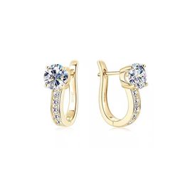 Rougemont Jewellery Earrings 'Funkelnde Moissanit Creolen Ohrringe 6,5mm 1,0ct' female Gold size One Size