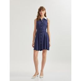 KOTON Kleid Damen Größe 42 marine / weiß Winterkleid