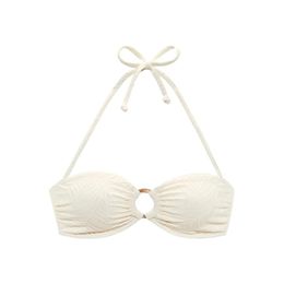 Lascana Bikini Top female White size 40