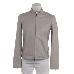 Emporio Armani Lederjacke / Ledermantel Damen Gr&ouml;&szlig;e L Second Hand hellgrau