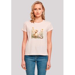T-Shirt F4NT4STIC "Niedliche Enten Ostereier", Damen, Gr. L, pink, Obermaterial: 100% Baumwolle, oversize, Rundhals, ohne B&uuml;ndchen, Shirts T-Shirt, Premium Qualit&auml;t