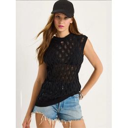 Bianco Lucci Stricktop Damen Gr&ouml;&szlig;e S/L schwarz