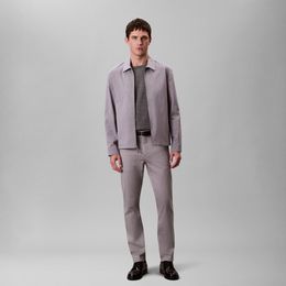 Chinohose Calvin Klein "SLM CTTN STRTCH CHN", Herren, Gr. 34, L&auml;nge 32, beige (chiseled stone), Web, Obermaterial: 90% Baumwolle, 8% Elastomultiester, 2% Elasthan, unifarben, slim fit lang, Hosen Chinohose, Mit G&uuml;rtelschlaufen