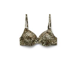 CALZEDONIA Bikinitop Damen Gr&ouml;&szlig;e 75/85 beige / braun / schlammfarben